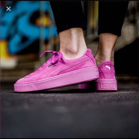 Puma | Shoes | Puma New Basket Platform Prism Pink | Poshmark